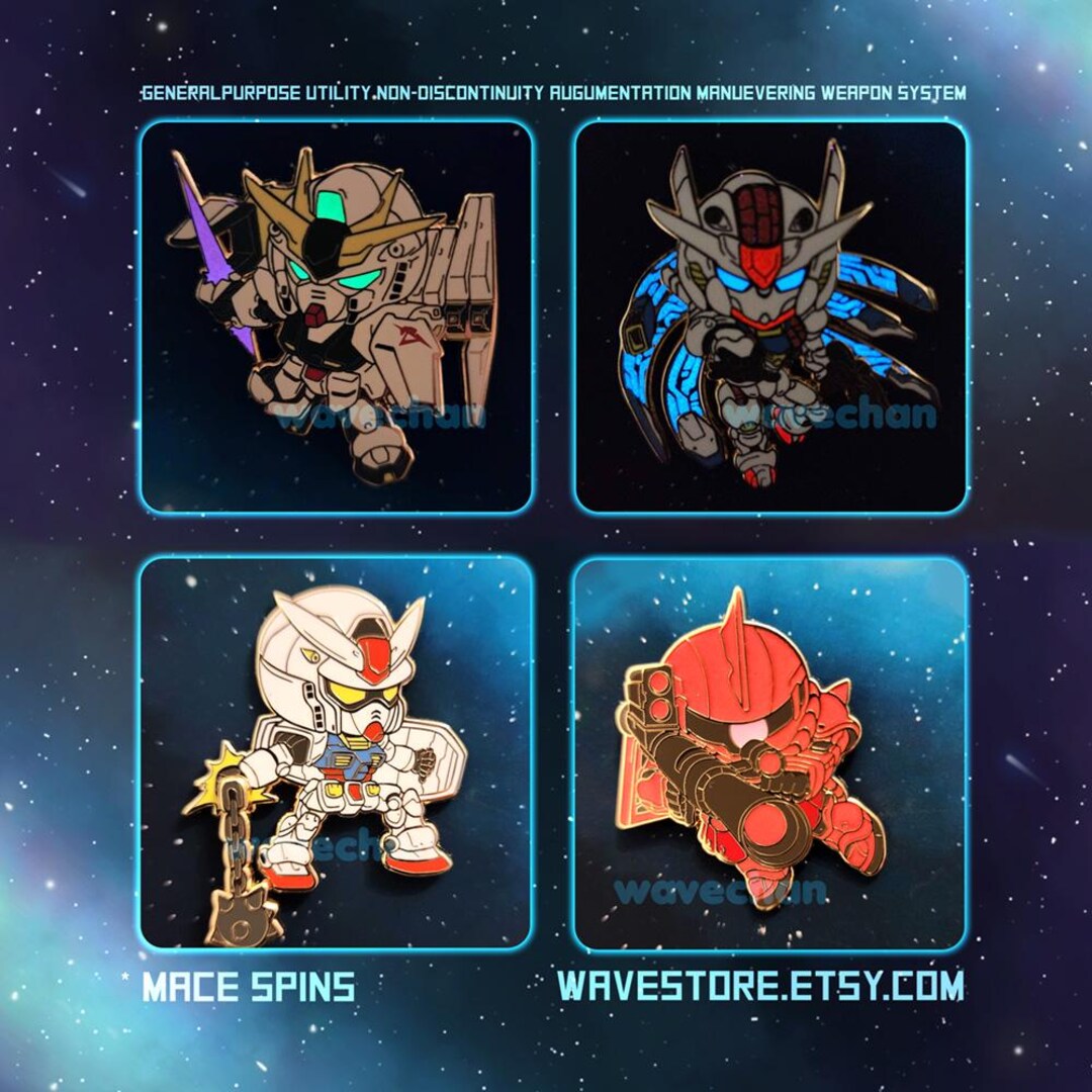Gundam Enamel Pins! - Etsy