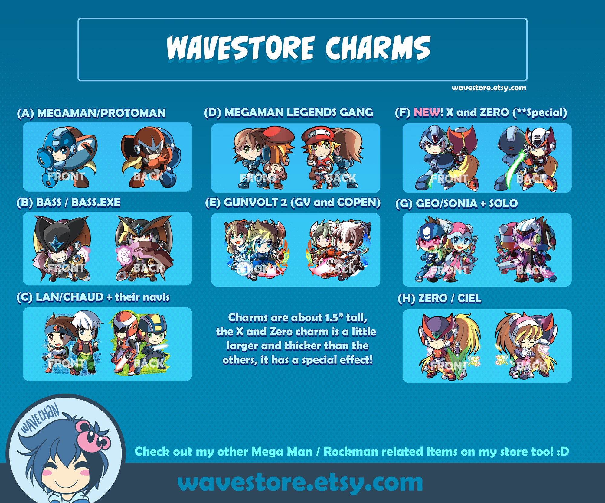 Kleding en accessoires CAPCOM MEGA MAN BIG FACE CARTOON ENAMEL METAL ...