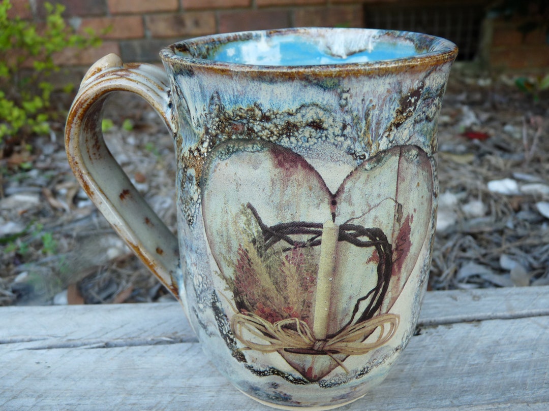 COUNTRY HEART MUG, Rustic Farmhouse Mug, Heart Mug, Hillbilly Heart Mug ...