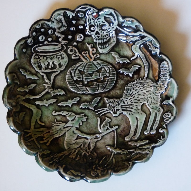 Halloween Plates - Etsy