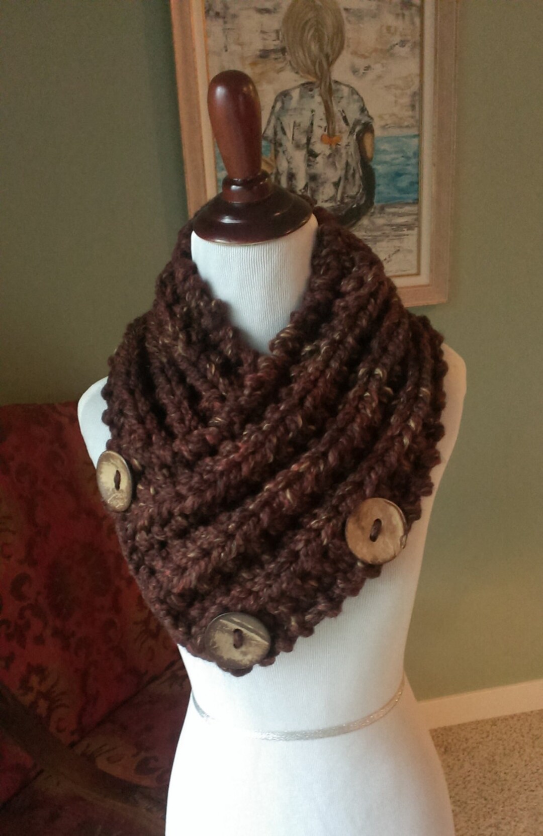 Three-button Scarf - Etsy