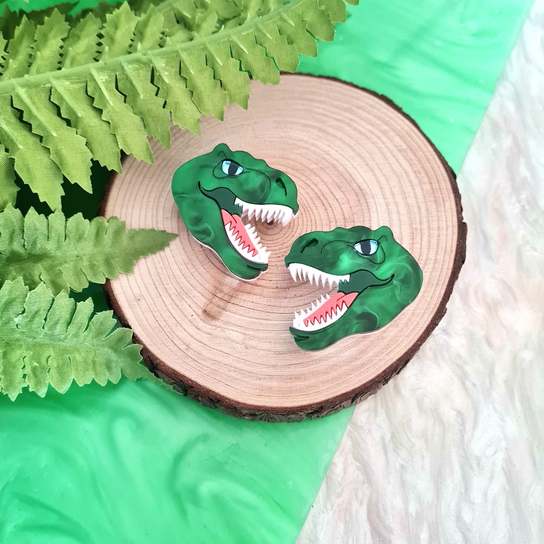 T Rex, Dinosaur, Tyrannosaurus Hair Clip Brooch Set - Etsy