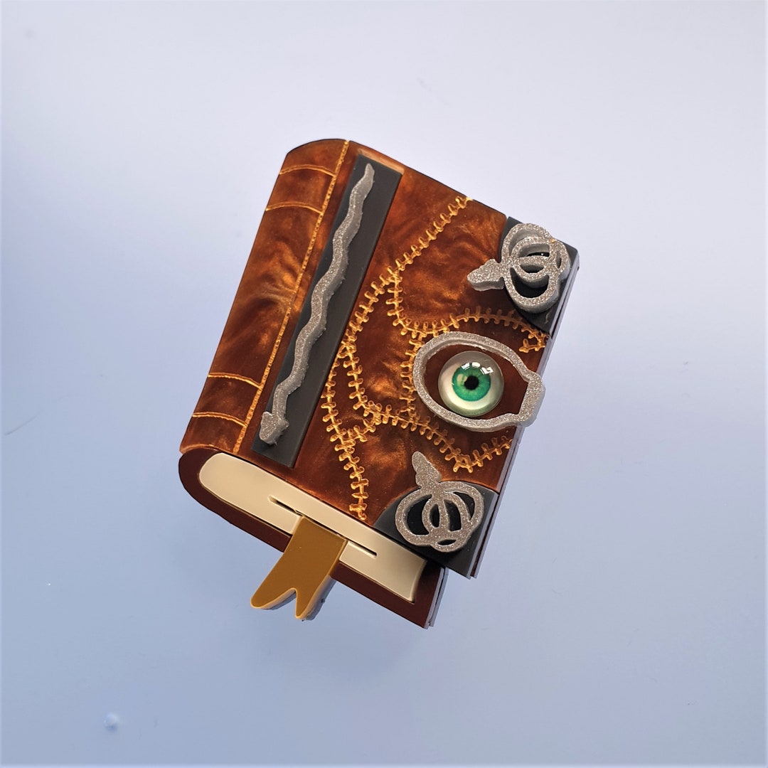 Magic Spellbook Witch Potion Brooch Necklace - Etsy