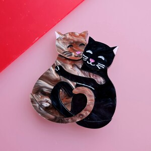 The Purrfect Match Cat Brooch or Necklce - PRE ORDER - Etsy