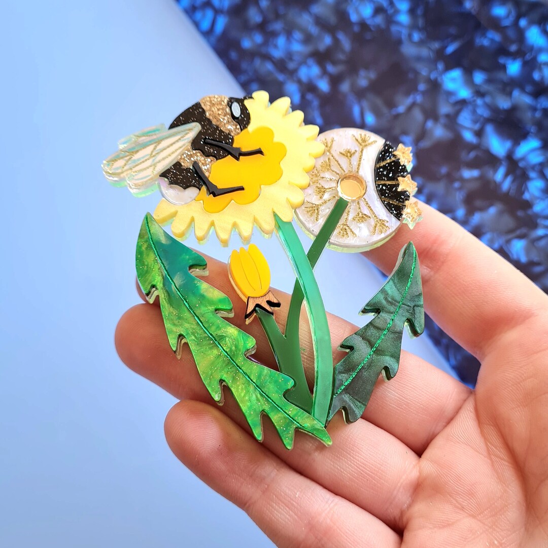 Dandelion Brooch or Necklace - Pre Order - Etsy