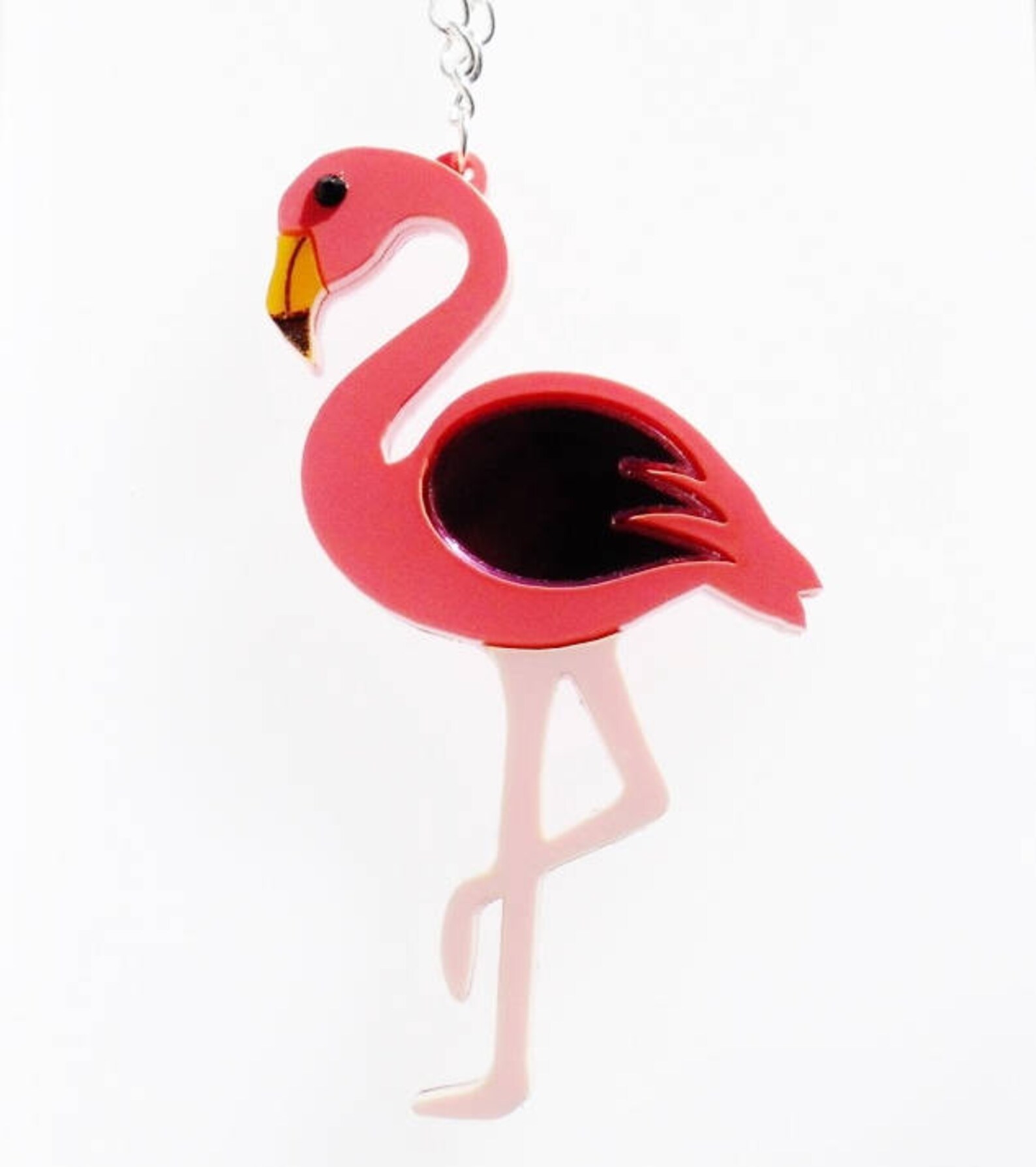 Flamingo Reversible Necklace - Etsy UK