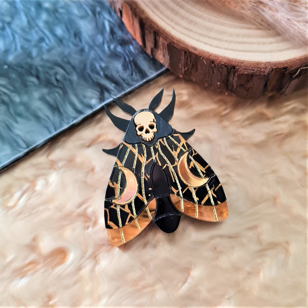 Mystic Moon Moth Pin Brooch - Etsy