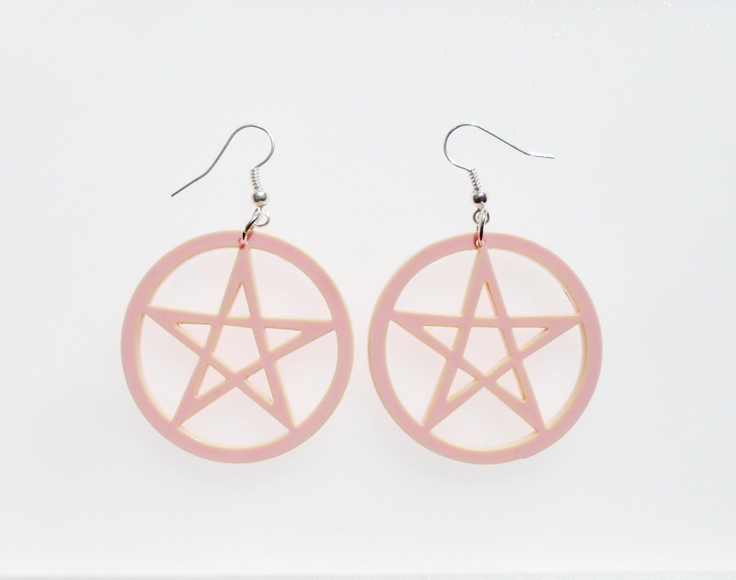 Pastel Pentagram Earrings - Etsy