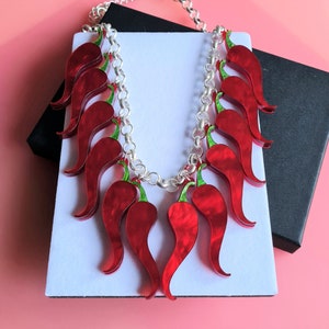 Red Hot Chilli Charm Necklace - Etsy