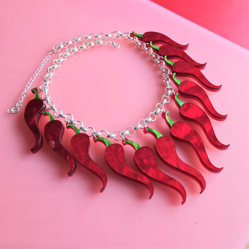 Red Hot Chilli Charm Necklace - Etsy