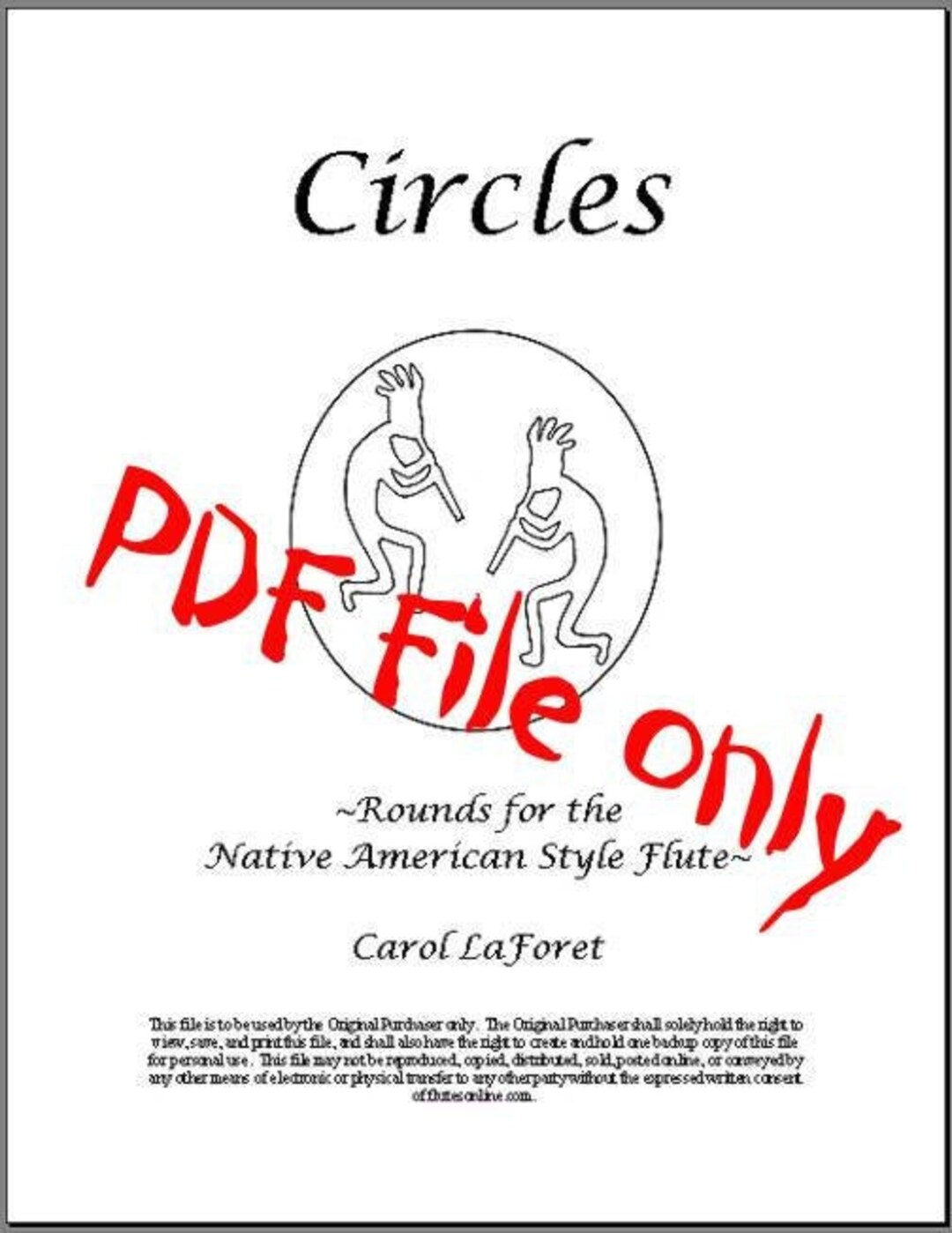 Rounds for the 6 Hole Native American Flute, Circles PDF File Songs - Etsy