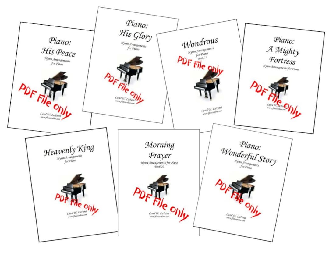 Piano Hymn Arrangement 7 PDF Files of Books 15 to 21 Solo Pieces ...