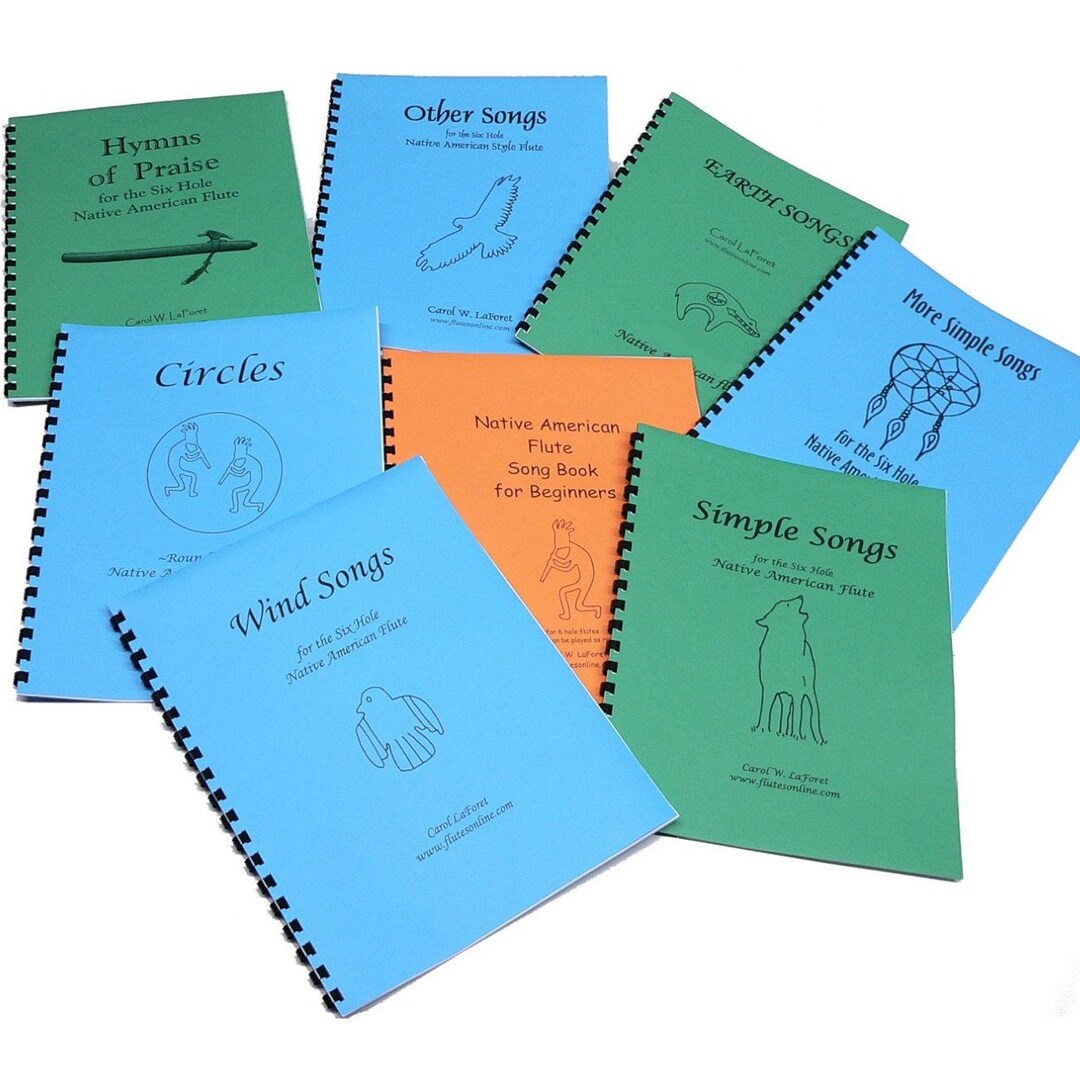 Songbook Set of 8 Books for 6 Hole Flute Native American - Etsy