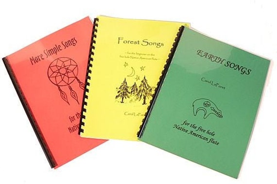 Songbook Set for 5 Hole Native American Flute 3 Song Books | Etsy