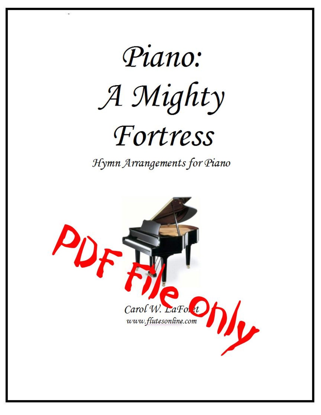 A Mighty Fortress Piano Hymn Worship Arrangements: Book #18 (PDF File ...