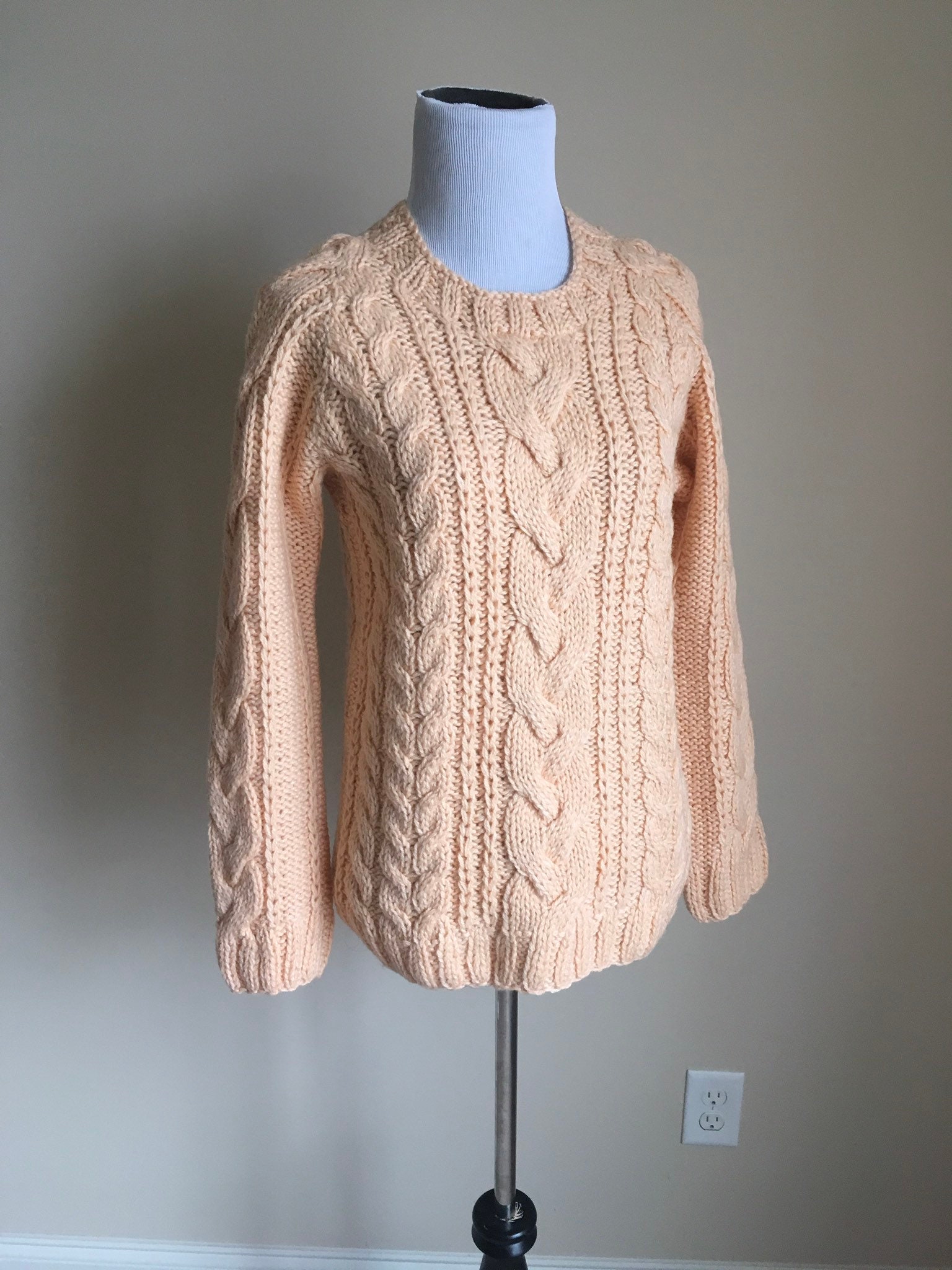 Hand Knit Wool Sweater - Etsy