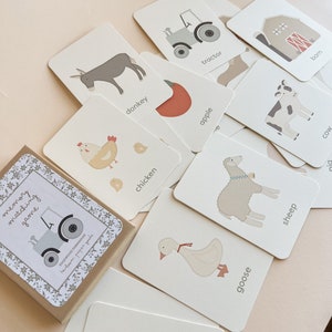 Matching Farm Memory Game, Preschool Game and Learning Tool, Teacher ...