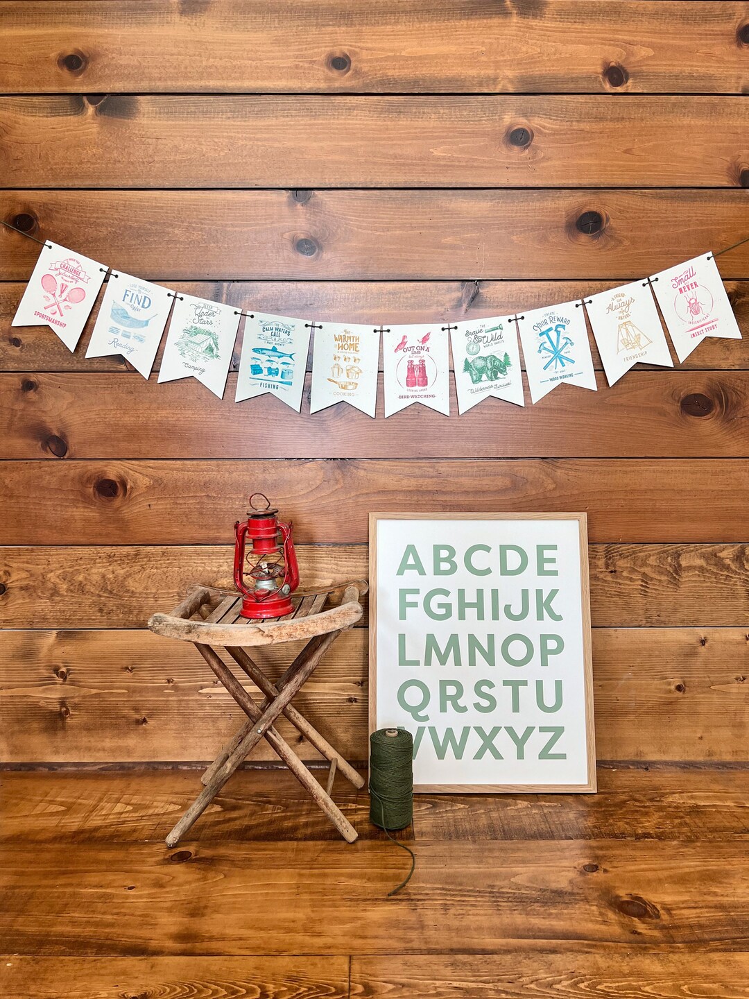 Camping Banner Wall Decor 5x7 Pennants - Etsy