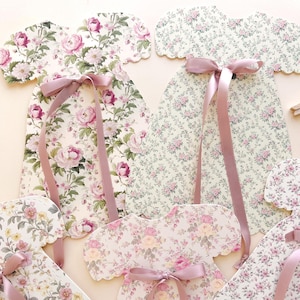 Baby Shower Elegant Pink Floral Dress Banner, Birthday Decor, Girl Baby ...