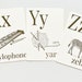 Alphabet Flashcards Vintage ABC Flashcards Nursery - Etsy