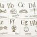 Alphabet Flashcards Vintage ABC Flashcards Nursery - Etsy