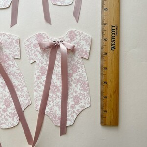 Girl Baby Shower Decorations, 8 Elegant Pink Damask Bodysuits With Pink ...