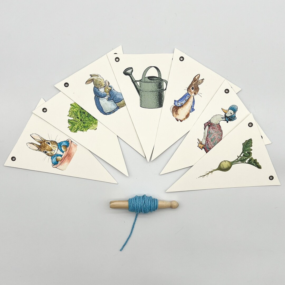 Peter Rabbit Garland, Baby Banner for Nursery Wall Decor, First ...