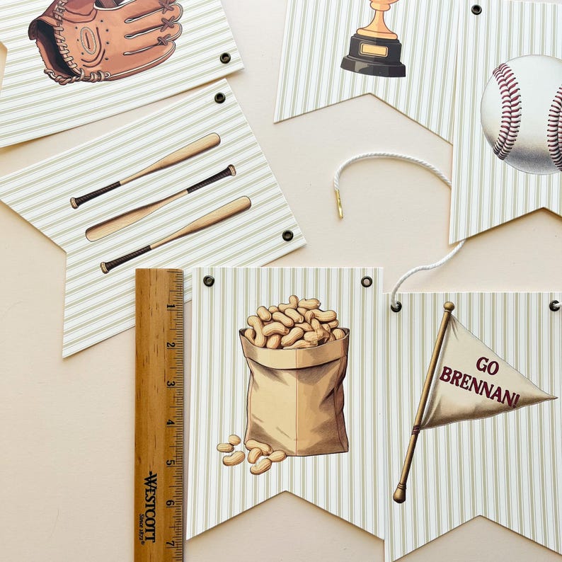 Baseball Baby Shower Decor , First Birthday Decor, Vintage Style ...