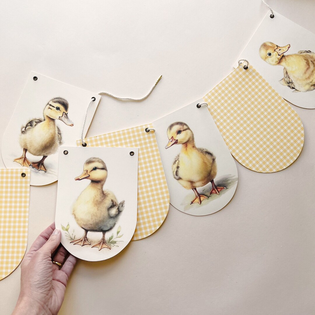 Duck Baby Shower Decoration Bunting, First Birthday Garland, Nursery ...