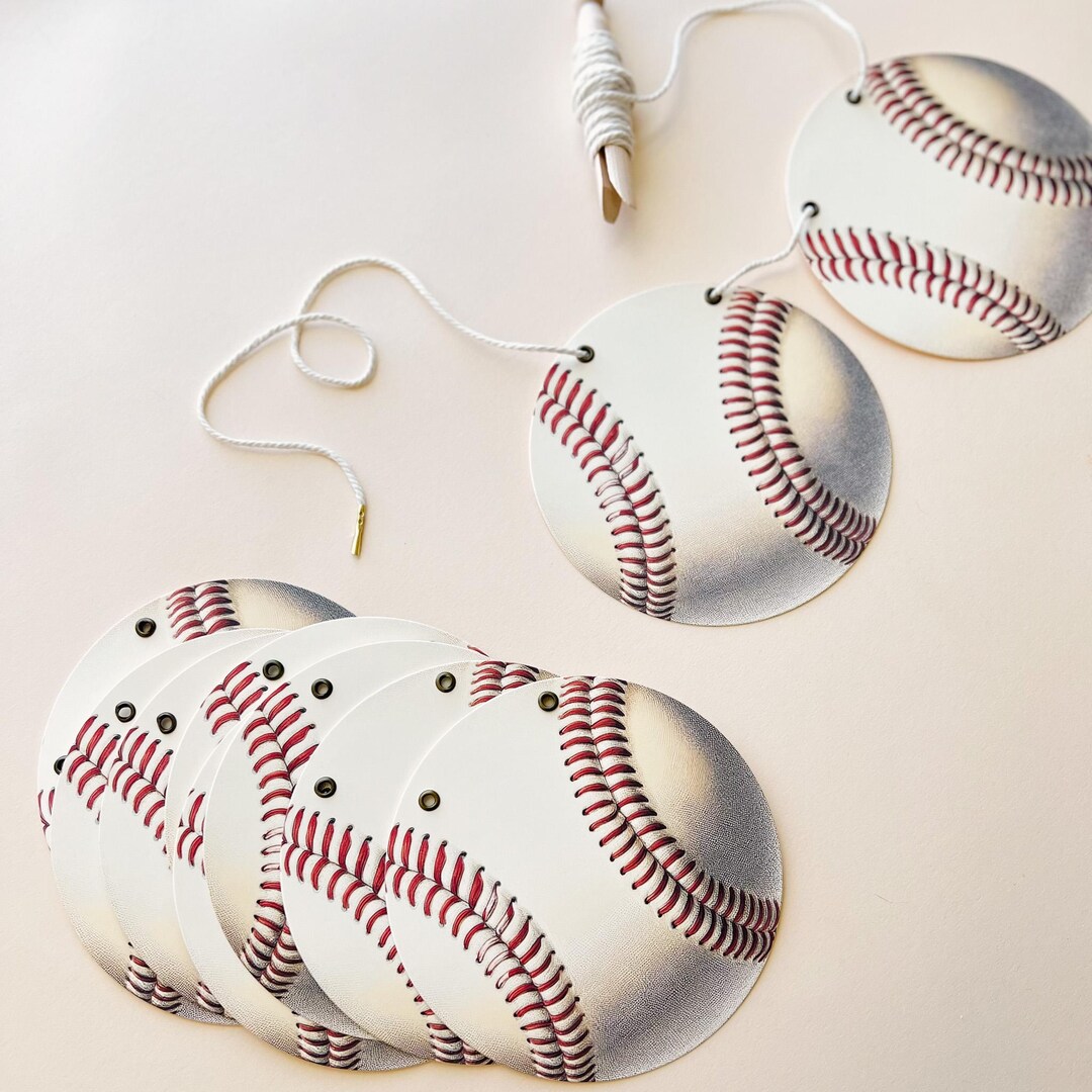 Baseball Baby Shower, Birthday Party Decor, 10 - 5 3/8" Vintage ...