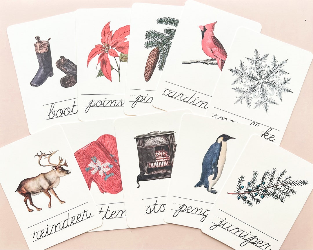 Spelling Cards Winter 5x7 Schoolroom Wall Decor - Etsy