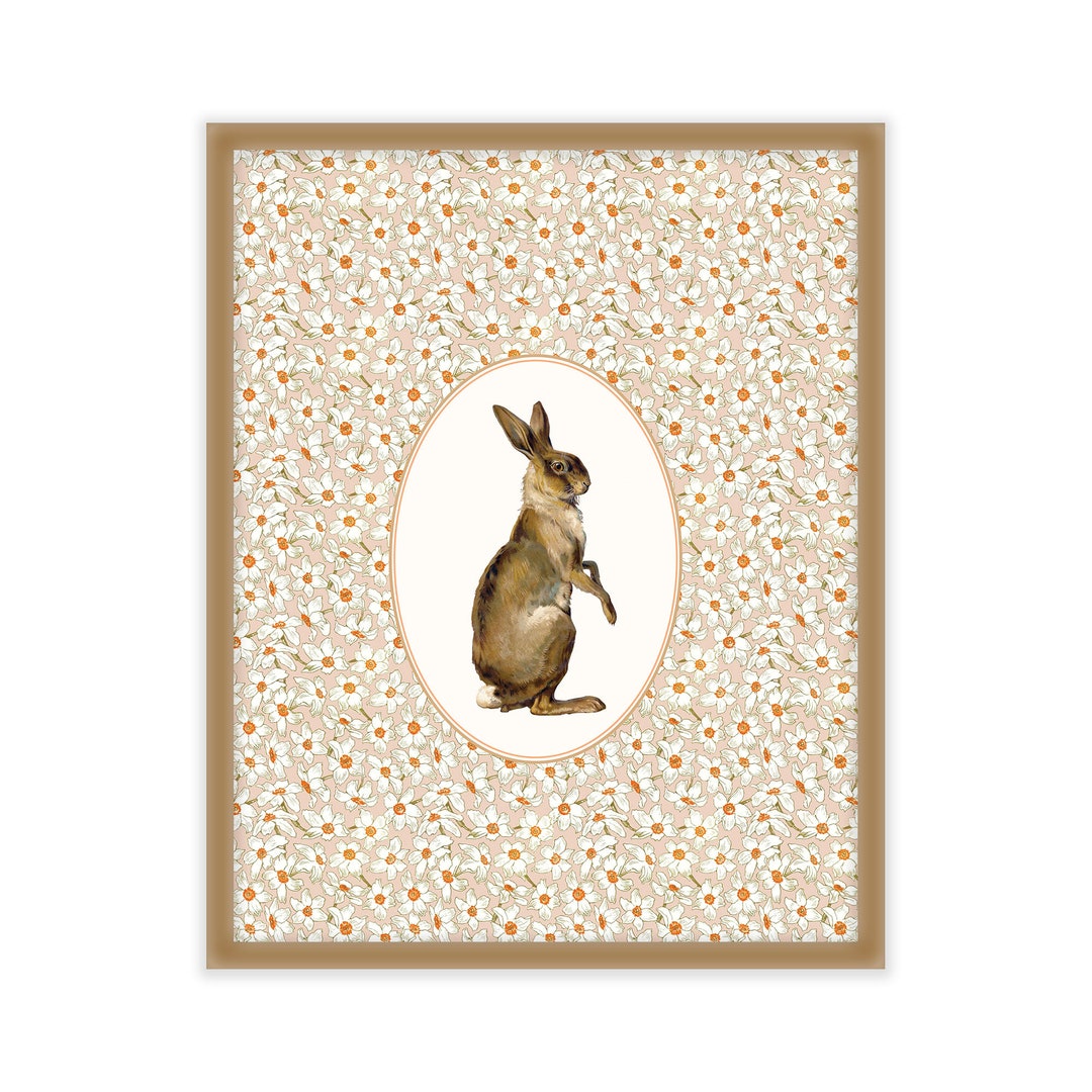 Bunny Vintage Art Reproduction Antique Art Print 11x14 Vintage Nursery ...