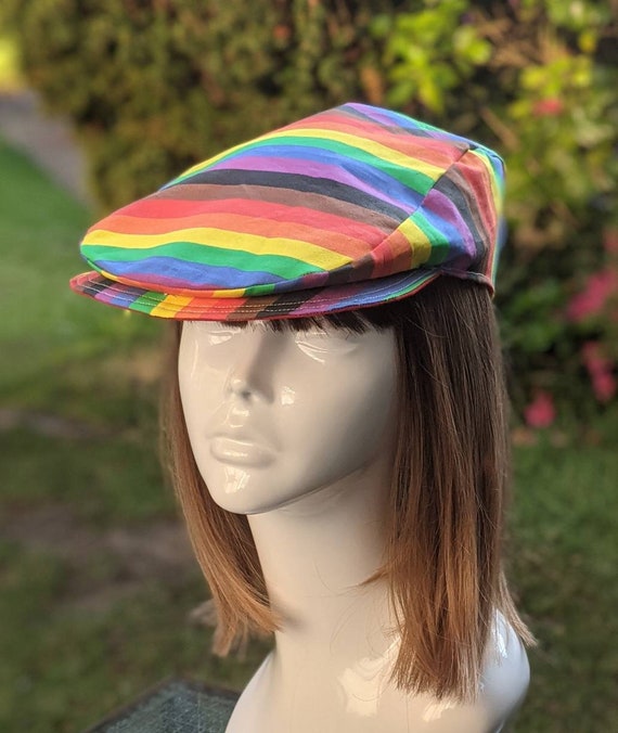 Gay Pride Flag Flat Cap MADE TO ORDER - Etsy