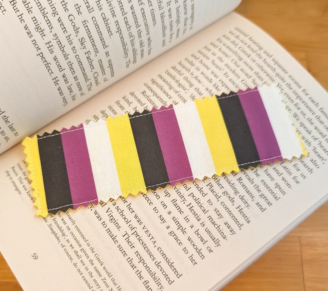 Non-binary Pride Flag Felt-backed Bookmark - Etsy