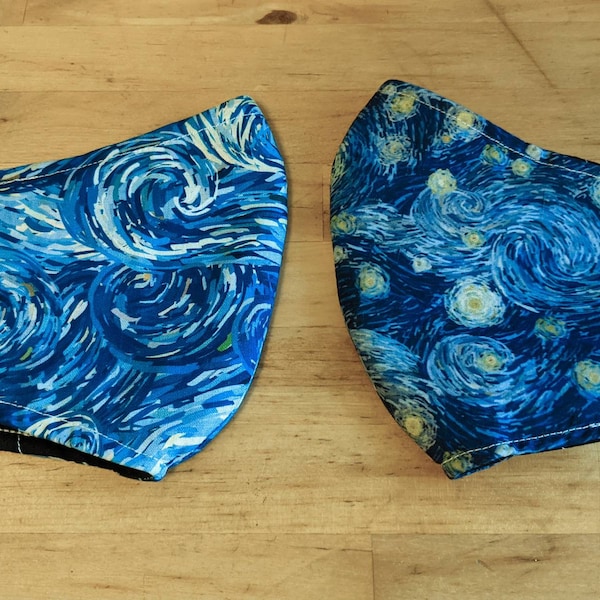 Van Gogh Starry Night Face Mask - Etsy