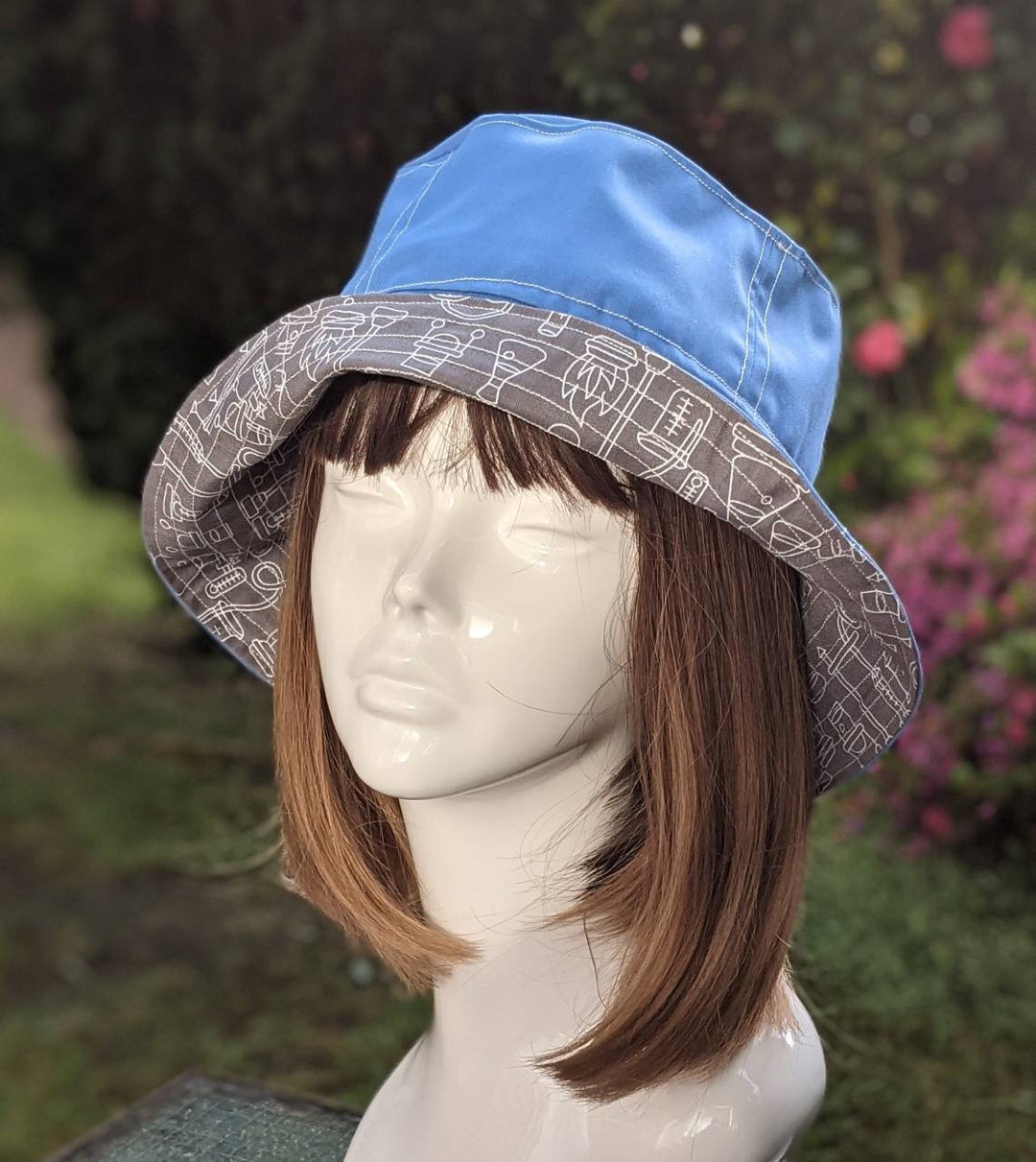 Reversible Science Print Bucket Hat - Etsy