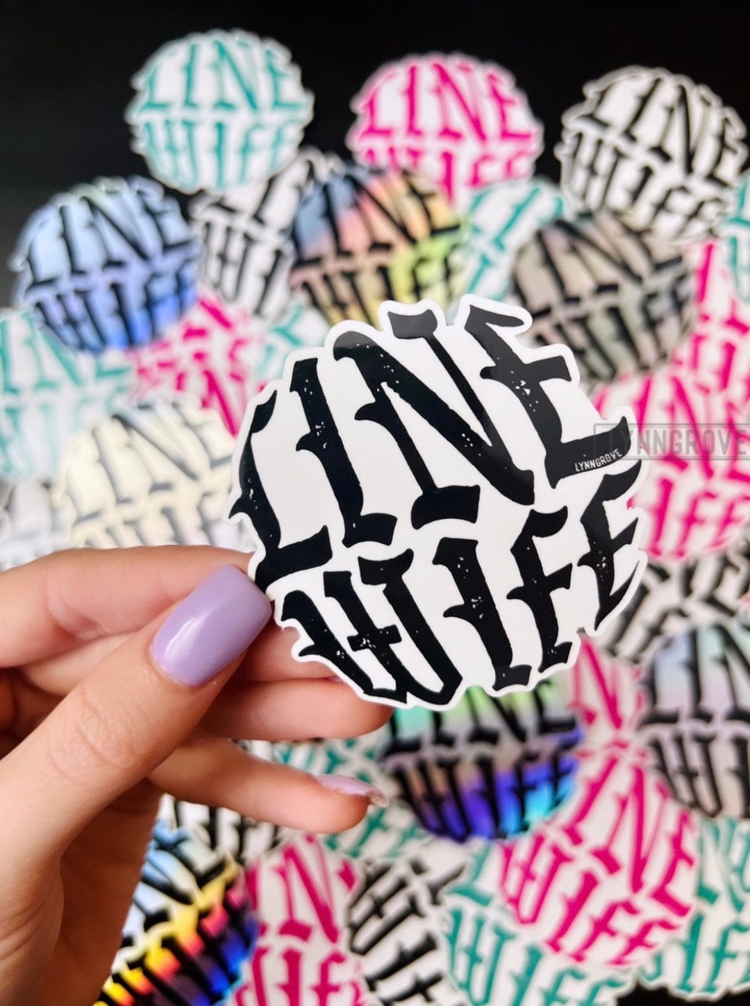 Line Wife Gothic Sticker - Weatherproof Vinyl | Lineman Sticker Hard ...