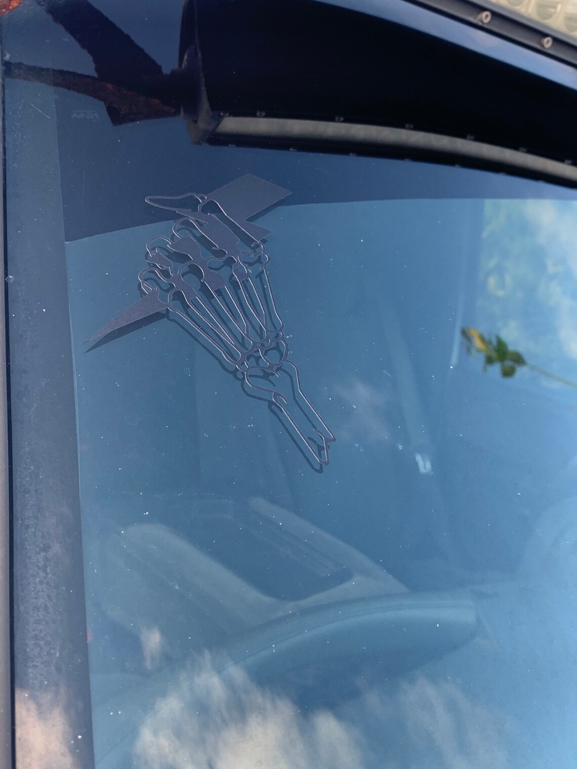 Skeleton Hand Lightning Bolt Vinyl Cut Out Sticker - Etsy