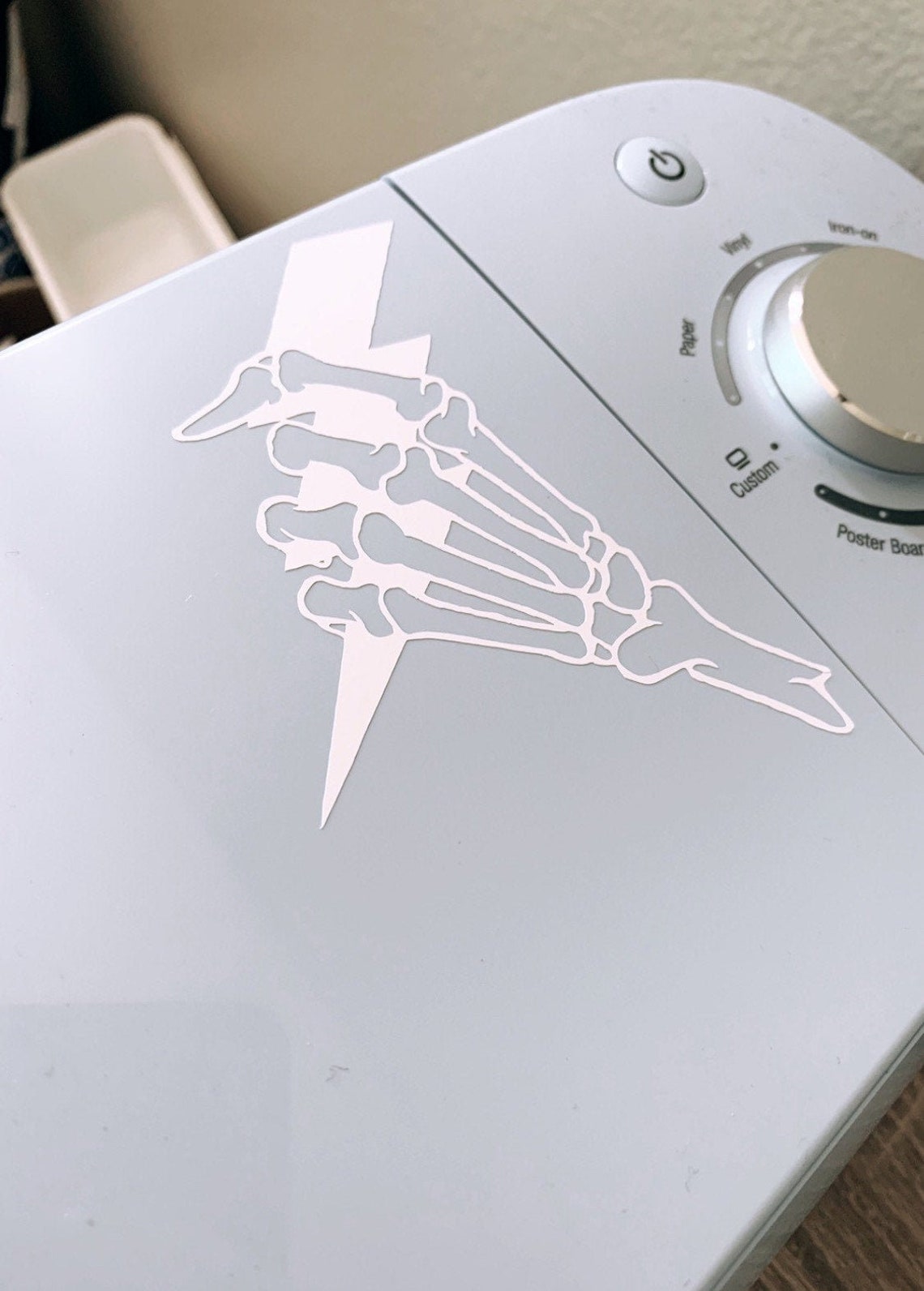 Skeleton Hand Lightning Bolt Vinyl Cut Out Sticker - Etsy