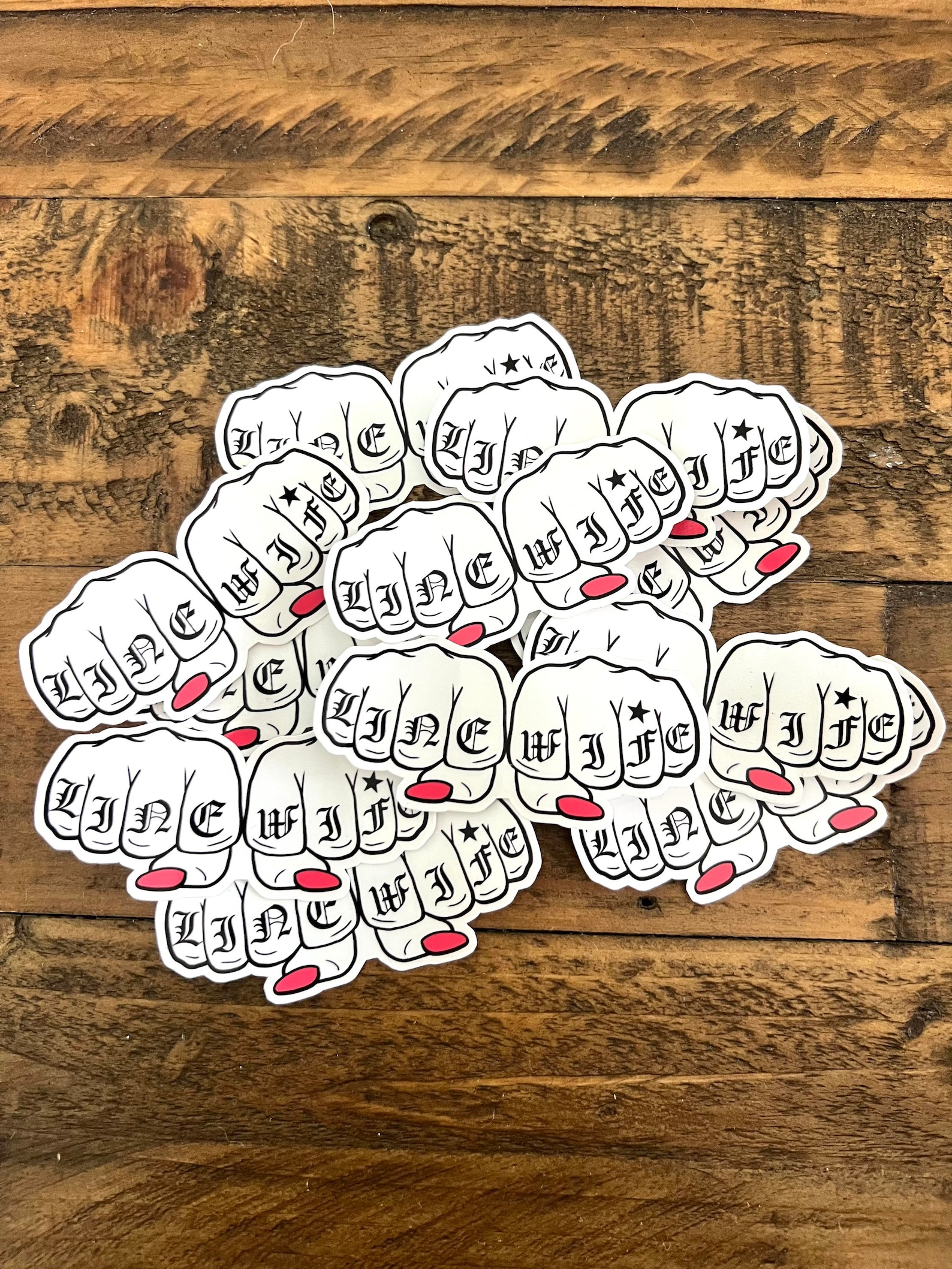 Linewife Knuckle Sticker - Weatherproof Vinyl | LINEMAN Hard Hat ...