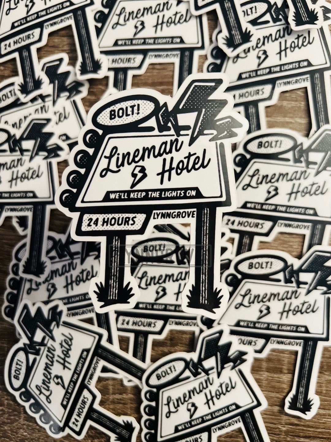 Lineman Hotel Sticker Weatherproof Vinyl Lineman Sticker Hard Hat ...