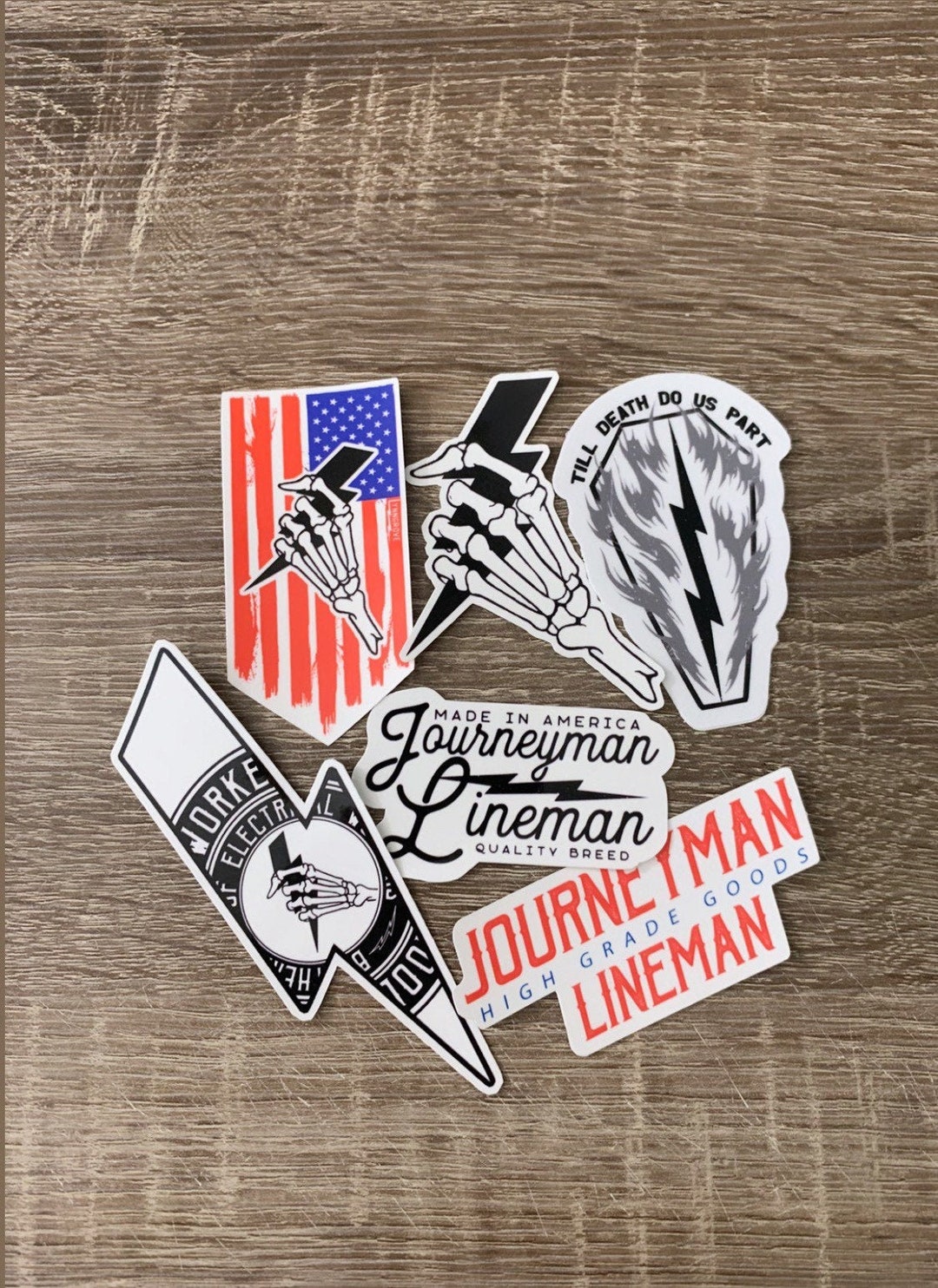 Journeyman Lineman Sticker BUNDLE Pack Weatherproof Vinyl - Etsy