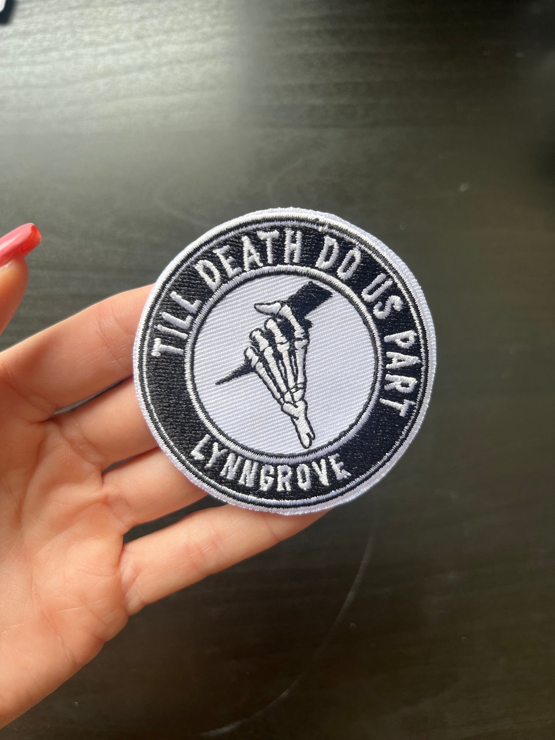 Till Death Do Us Part PATCH Skelly Hand LINEMAN Patch , Blue Collar Patch , Patchs - Etsy