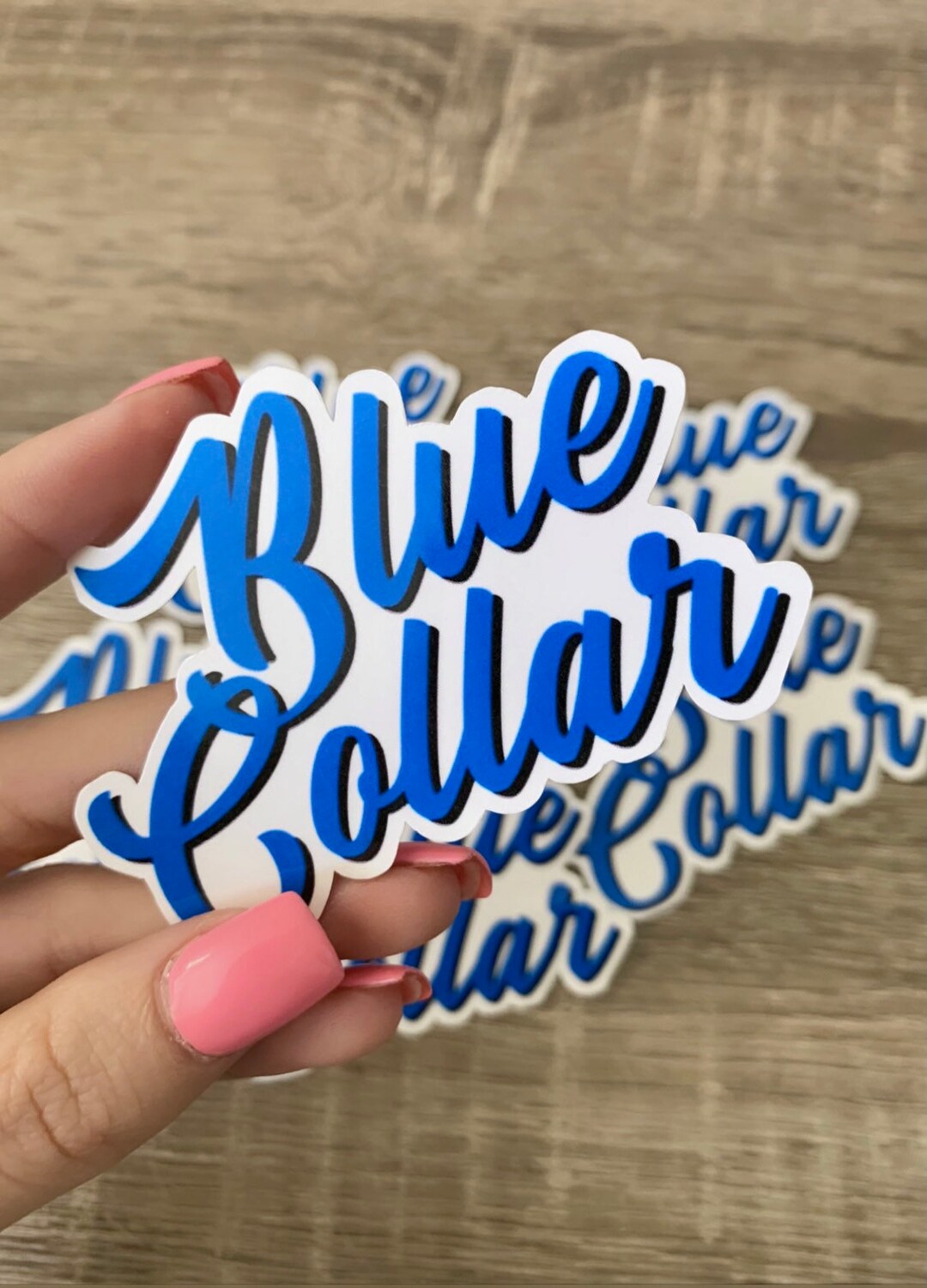 Blue Collar Sticker - Weatherproof Vinyl | LINEMAN Hard Hat Sticker ...