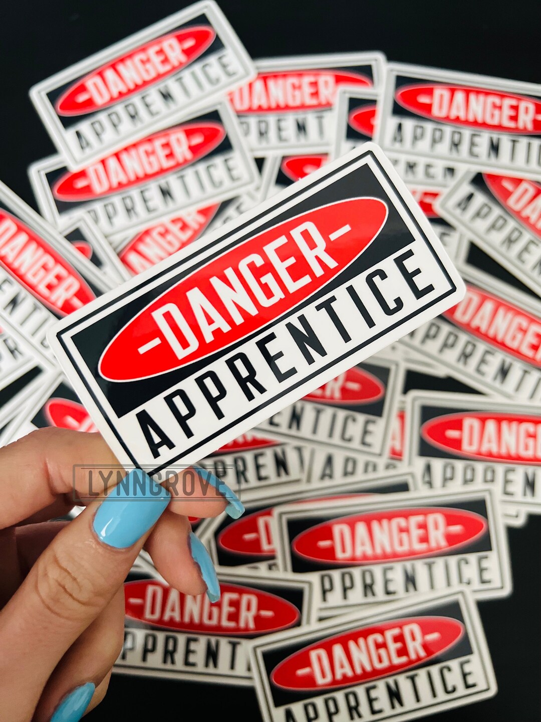 Danger Apprentice Sticker Weatherproof Vinyl Lineman Sticker Hard Hat ...