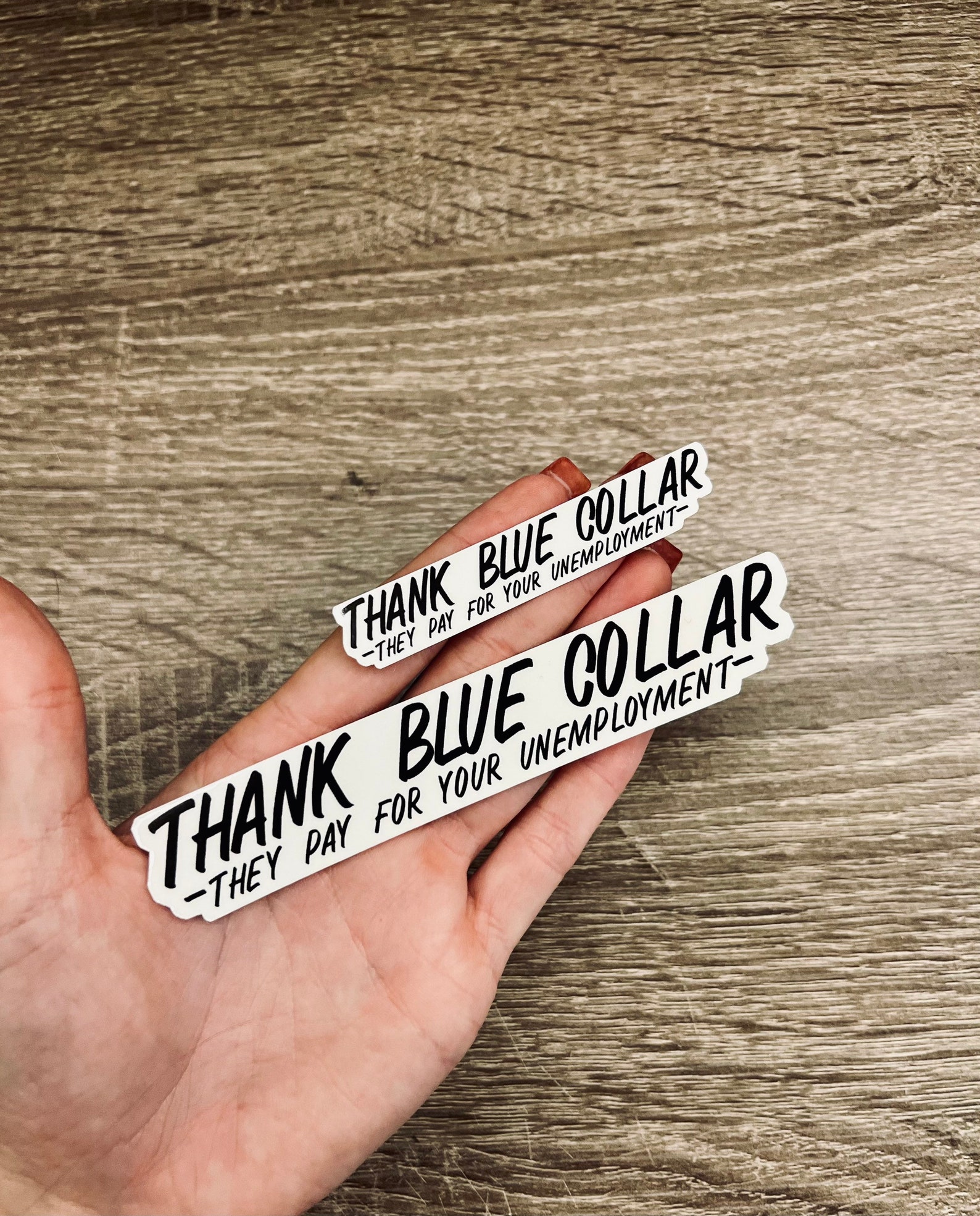 Thank Blue Collar Sticker Weatherproof Vinyl LINEMAN Hard Hat Sticker ...