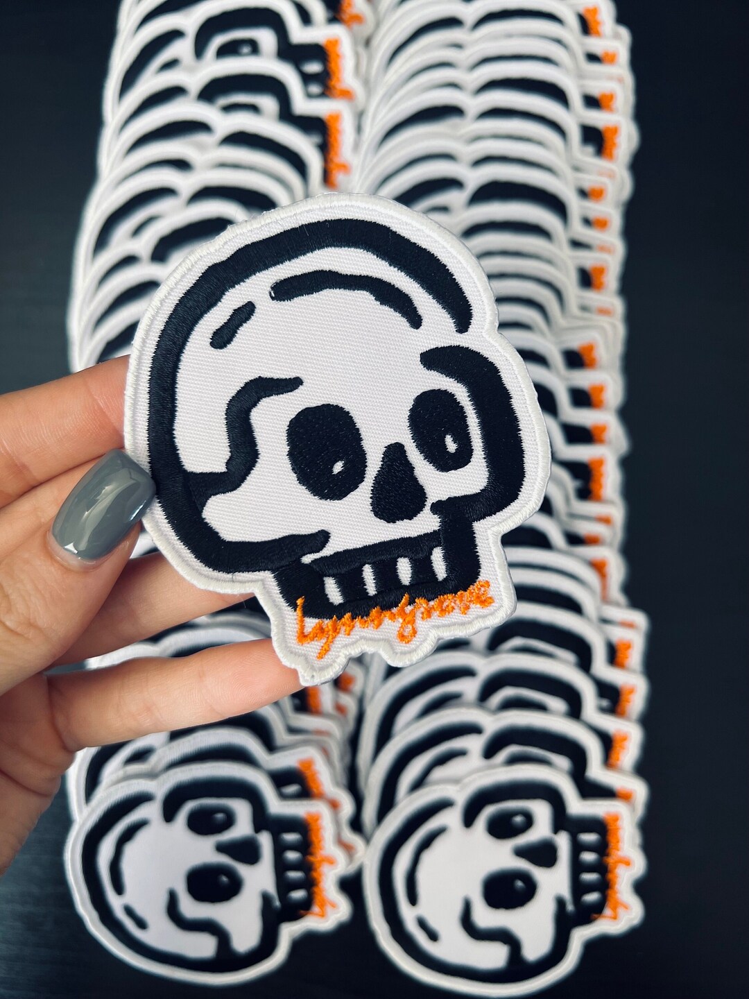 Skull Head PATCH - LINEMAN Patch - Blue Collar Patch - Etsy