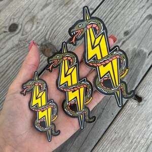 Snake Lightning Bolt Sticker Weatherproof Vinyl Lineman Sticker Hard ...