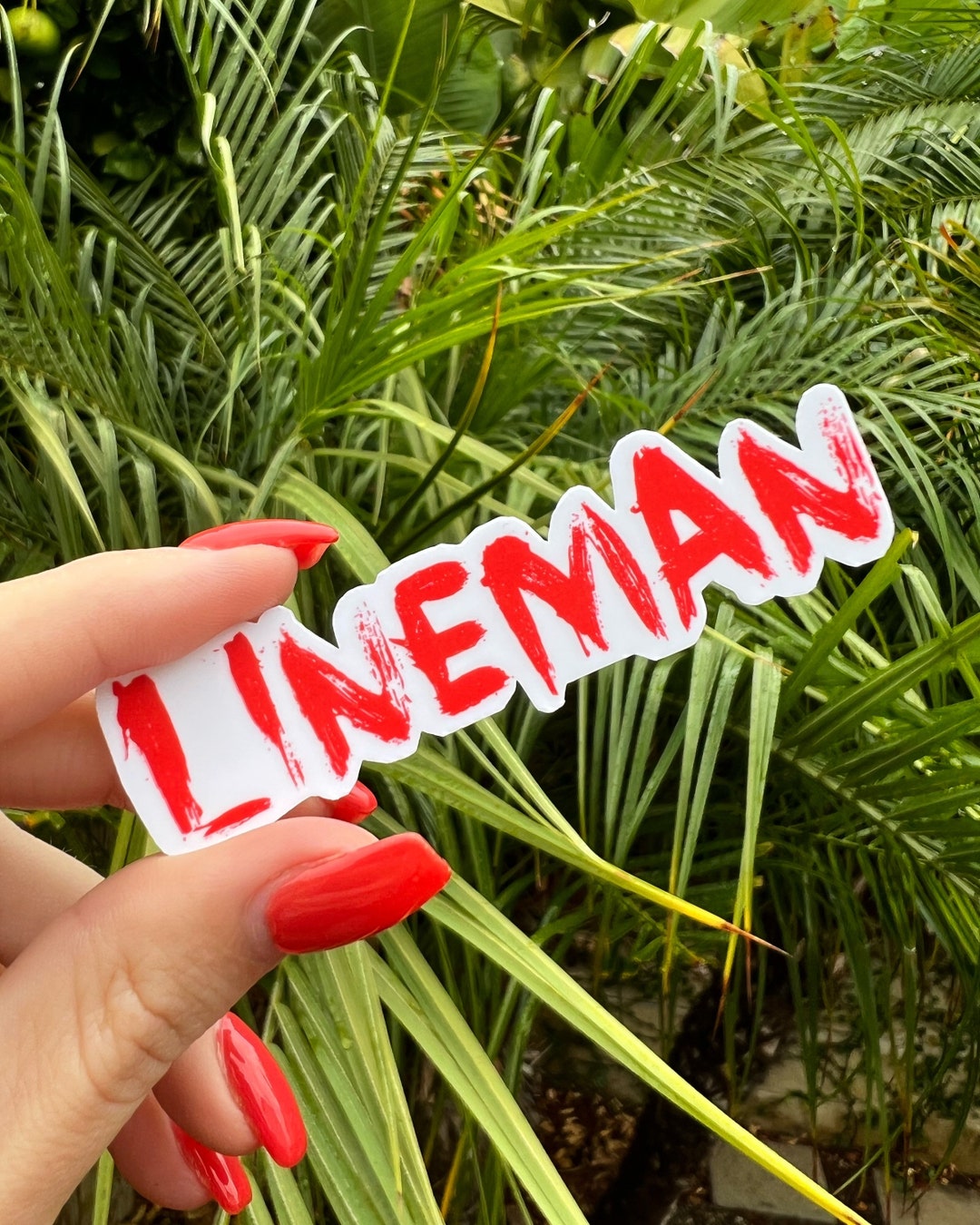Lineman Blood Sticker - Lineman Sticker, Hard Hat Sticker, Blue Collar ...