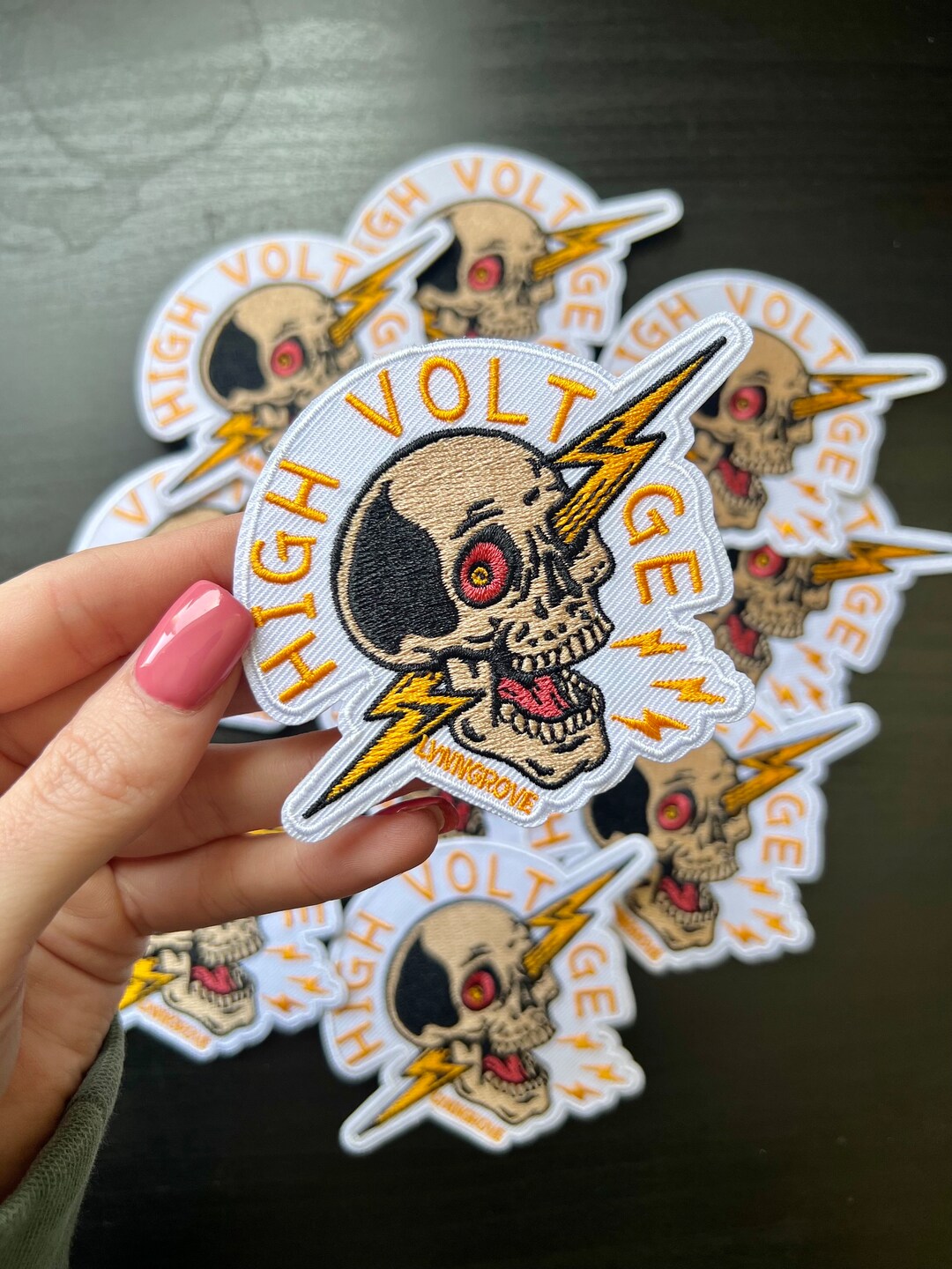 High Voltage Skull PATCH - LINEMAN Patch | Blue Collar Patch - Etsy